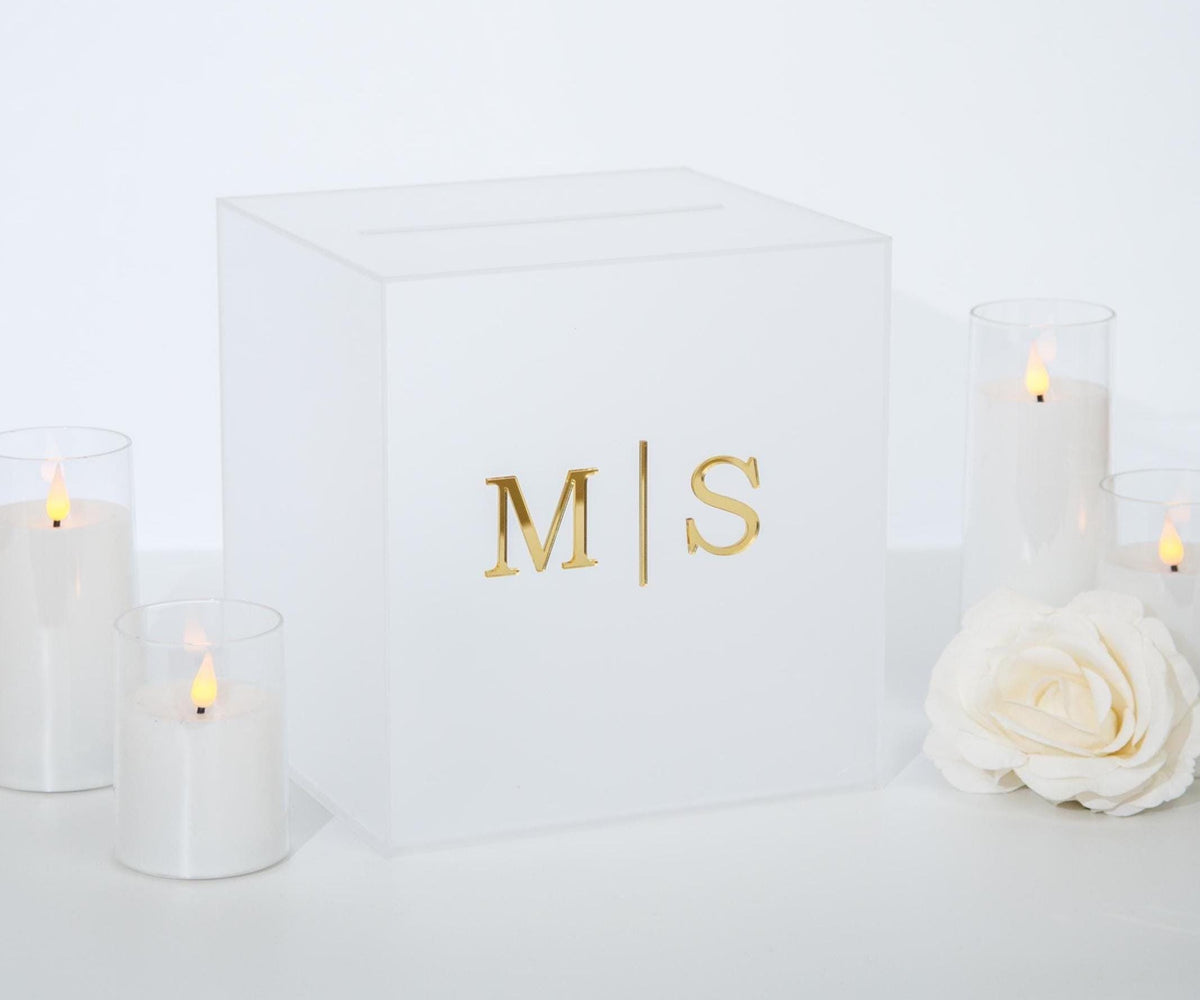 Acrylic Wedding Card Box - Custom Wedding Envelope Box with Lock, Pers ...